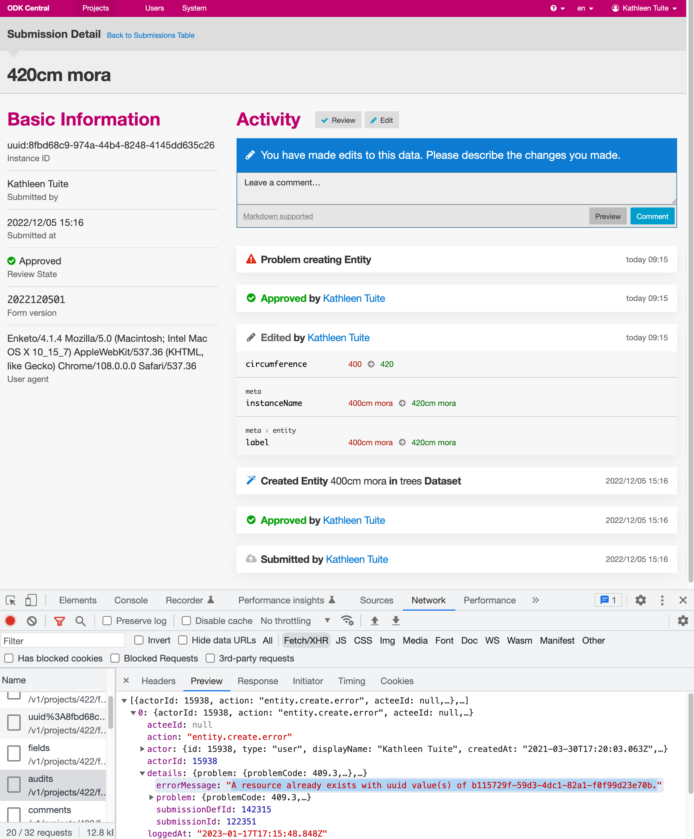 Don't attempt to re-create entity from edited submission · Issue #729 · getodk/central-backend ...