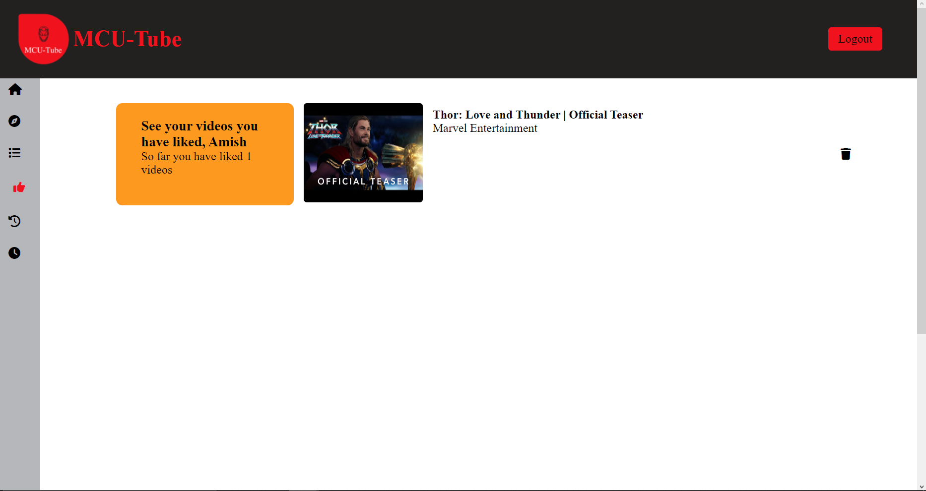 GitHub - AmishMishra11/MCU-Tube: Video Library