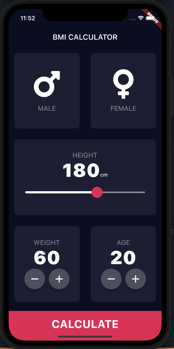 GitHub - klubinskak/bmi-calculator-flutter: Mobile app - BMI calculator, created with Flutter.