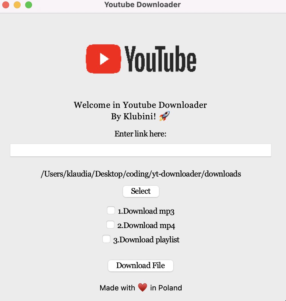 GitHub - klubinskak/yt-downloader: YouTube movies downloader made with Python 🤠