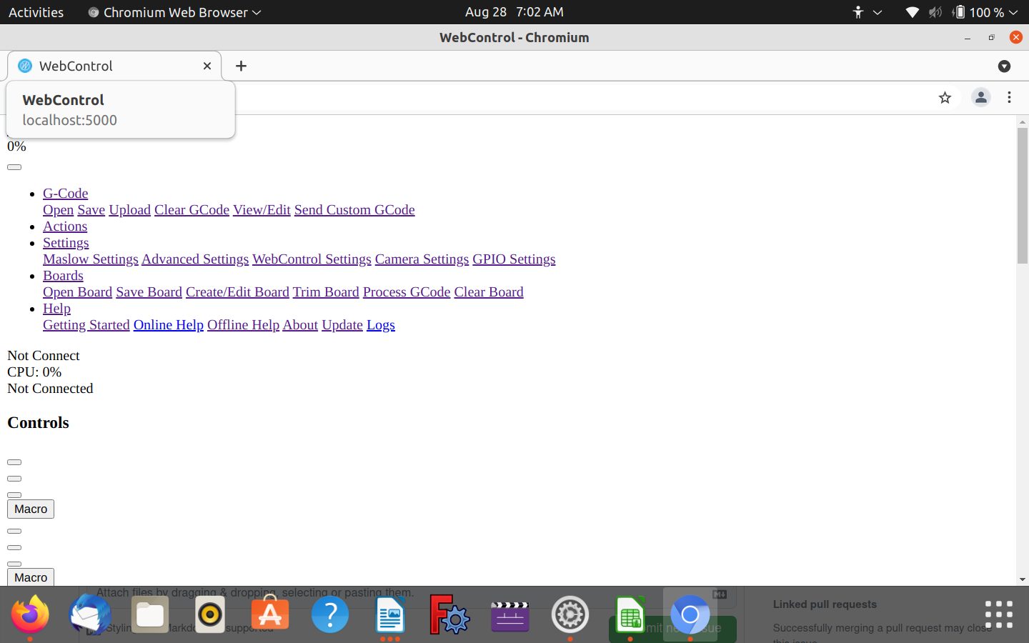 Ubuntu 21.04 Update & WebControl · Issue #186 · WebControlCNC/WebControl · GitHub