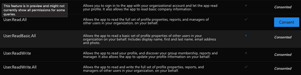 WebApi service calling downstream Graph API doesn't return all user data. · Issue #1505 ...