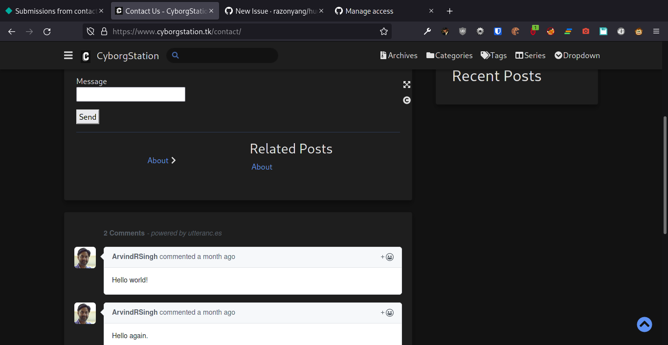 Remove default comments · Issue #371 · razonyang/hugo-theme-bootstrap · GitHub