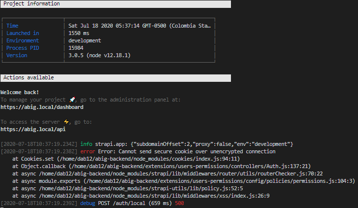 Koa app.proxy not set when using sub-folder-split config · Issue #7061 · strapi/strapi · GitHub