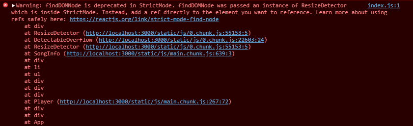 Finddomnode Is Deprecated In Strictmode · Issue 20 · H Kanazawa React Detectable Overflow · Github