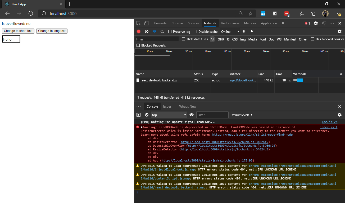Finddomnode Is Deprecated In Strictmode · Issue 20 · H Kanazawa React Detectable Overflow · Github