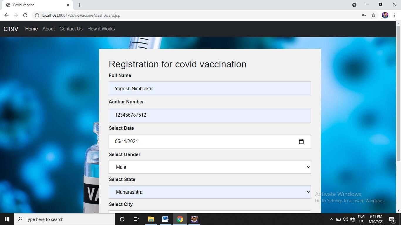GitHub - shreyasjawanjal/covid-vaccine: This project is aimed at ...