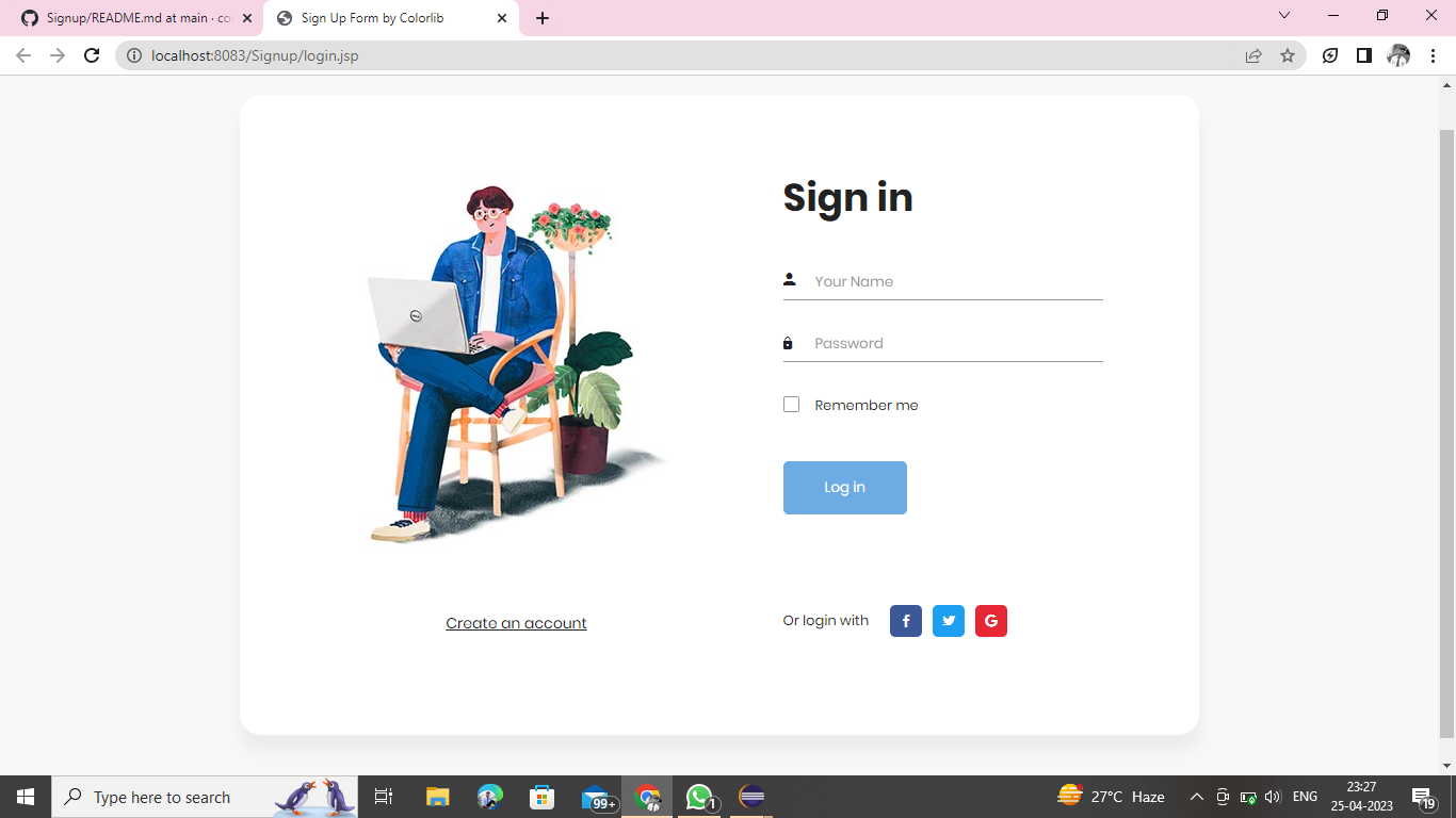GitHub - codersandeep16/Signup: Login and Registration using JSP ...