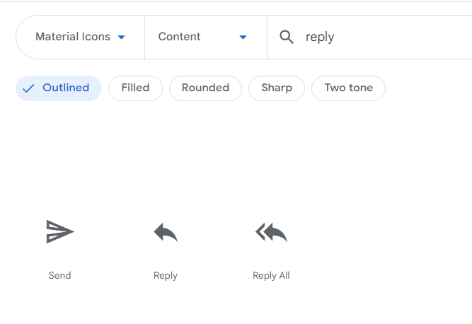 reply_outlined" material icon is solid instead of being outlined. · Issue #1397 · google ...