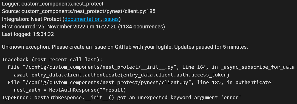 Failed to connect error while using cookies · Issue #122 · iMicknl/ha-nest-protect · GitHub