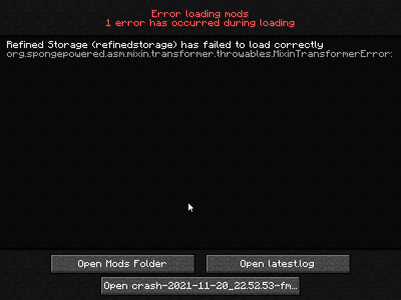 Crash on load with Refined Storage · Issue #7 · MorningSage/Mekanism_Addons · GitHub