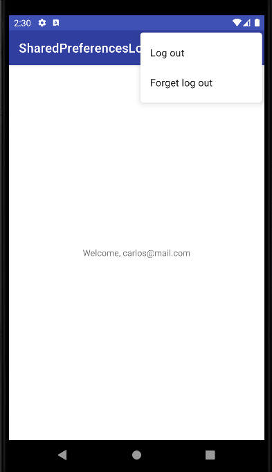 GitHub - CarlosRTechDev/SharedPreferences: Android app: Example of SharedPreferences using a login