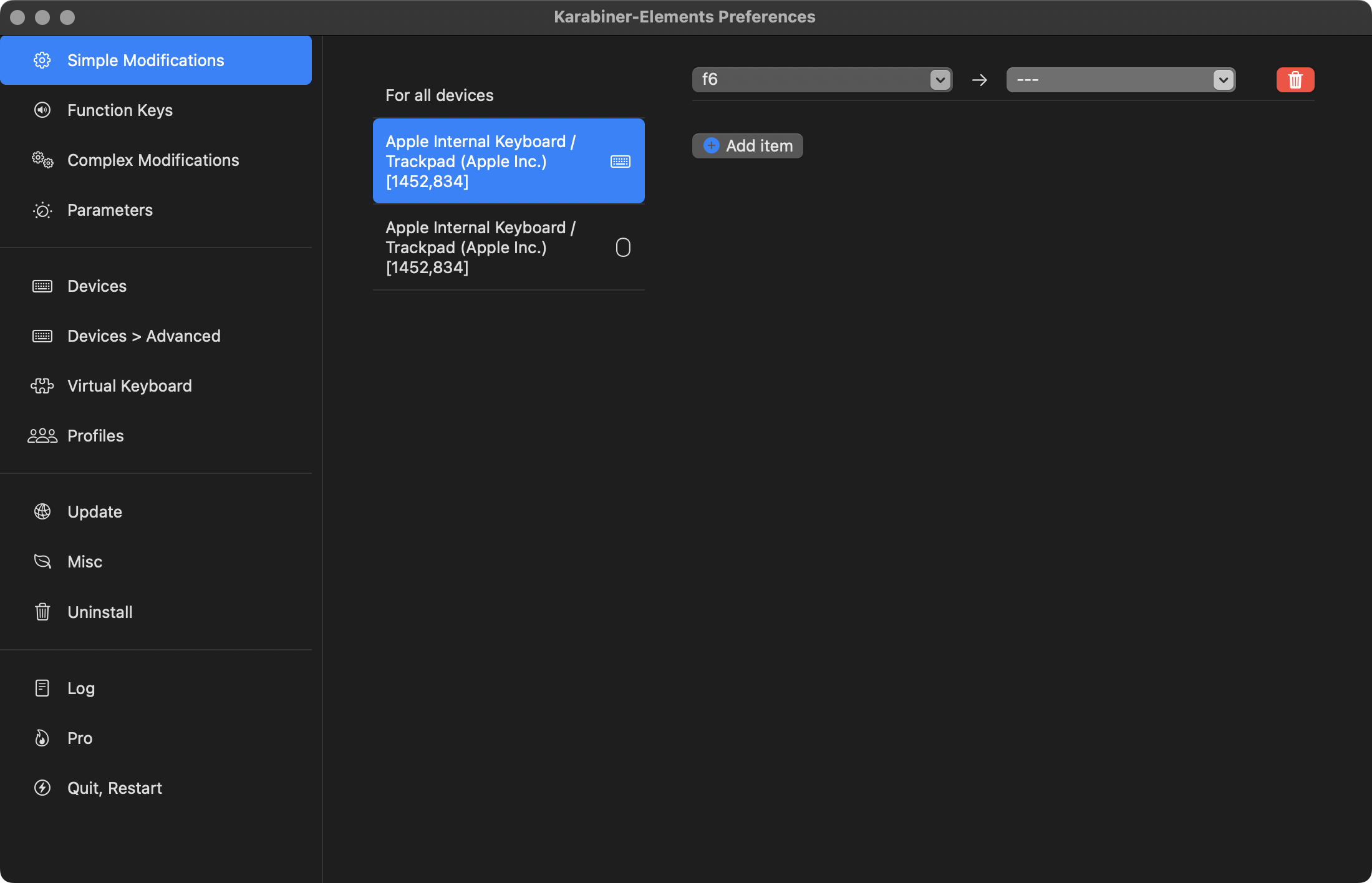 Changing 'Focus' on F6 to screenshot an area. · Issue #3222 · pqrs-org/Karabiner-Elements · GitHub