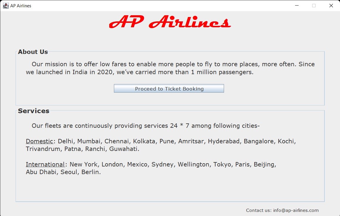 GitHub - amalprakash5/Airline-Reservation-System: GUI based airline ...