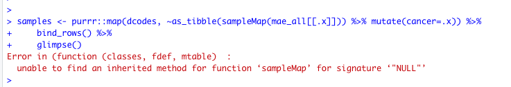 unable to find an inherited method for function ‘sampleMap’ for signature ‘"NULL"’ · Issue #23 ...