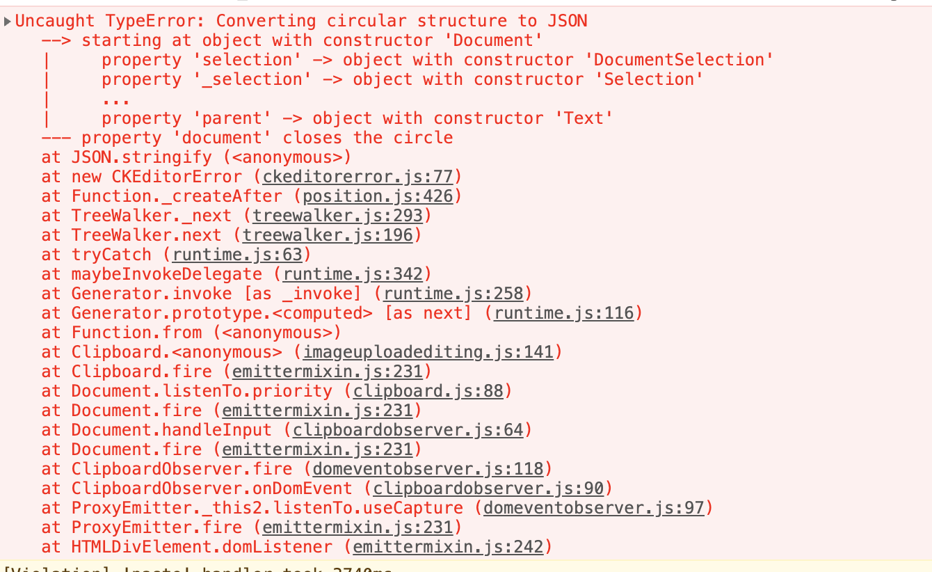 Error caused by paste · Issue #7276 · ckeditor/ckeditor5 · GitHub