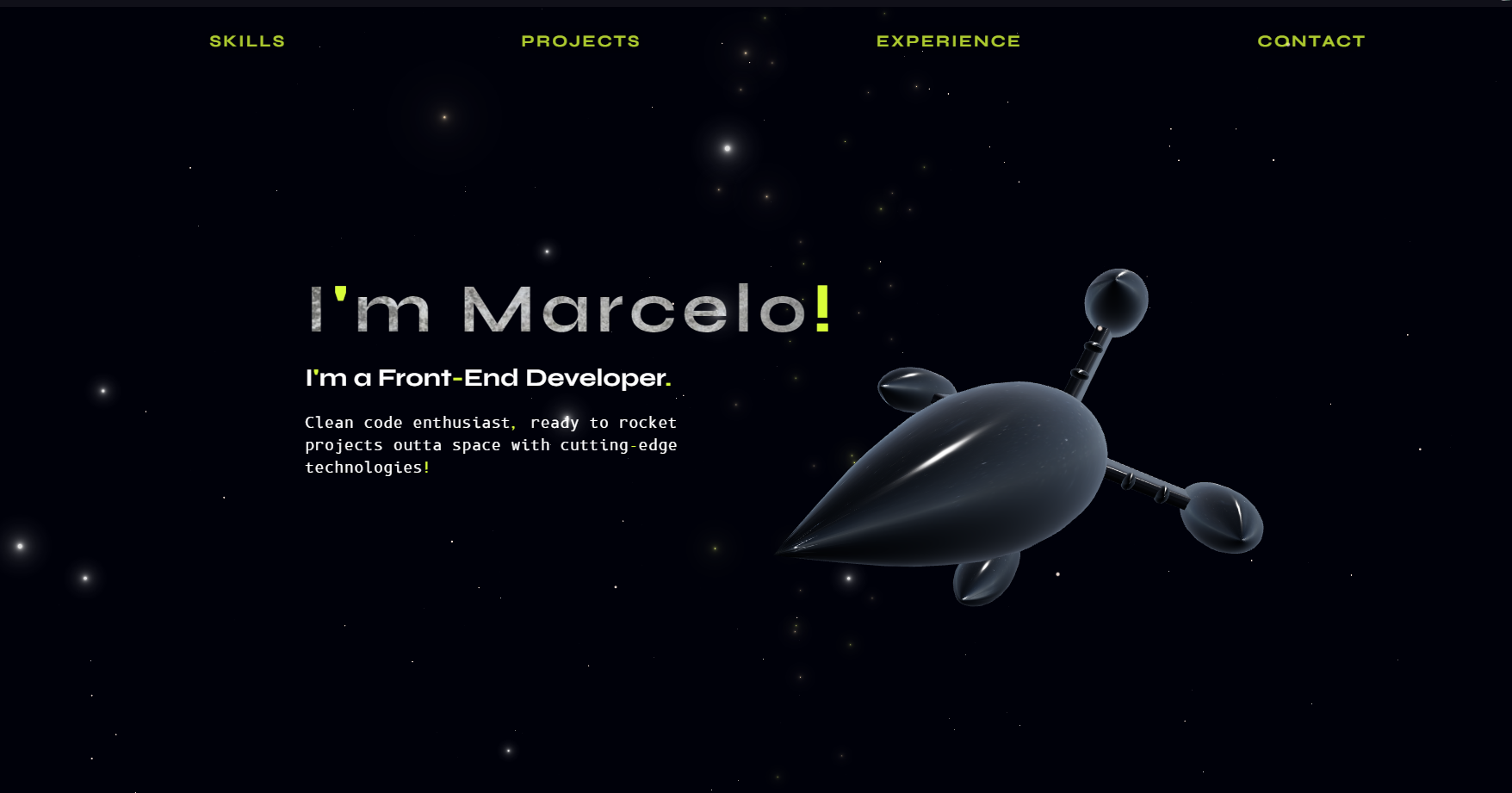 GitHub - portobanco51/marcelo3dportfolio: Marcelo P. 3D Porfolio | Out of space, React.js ...