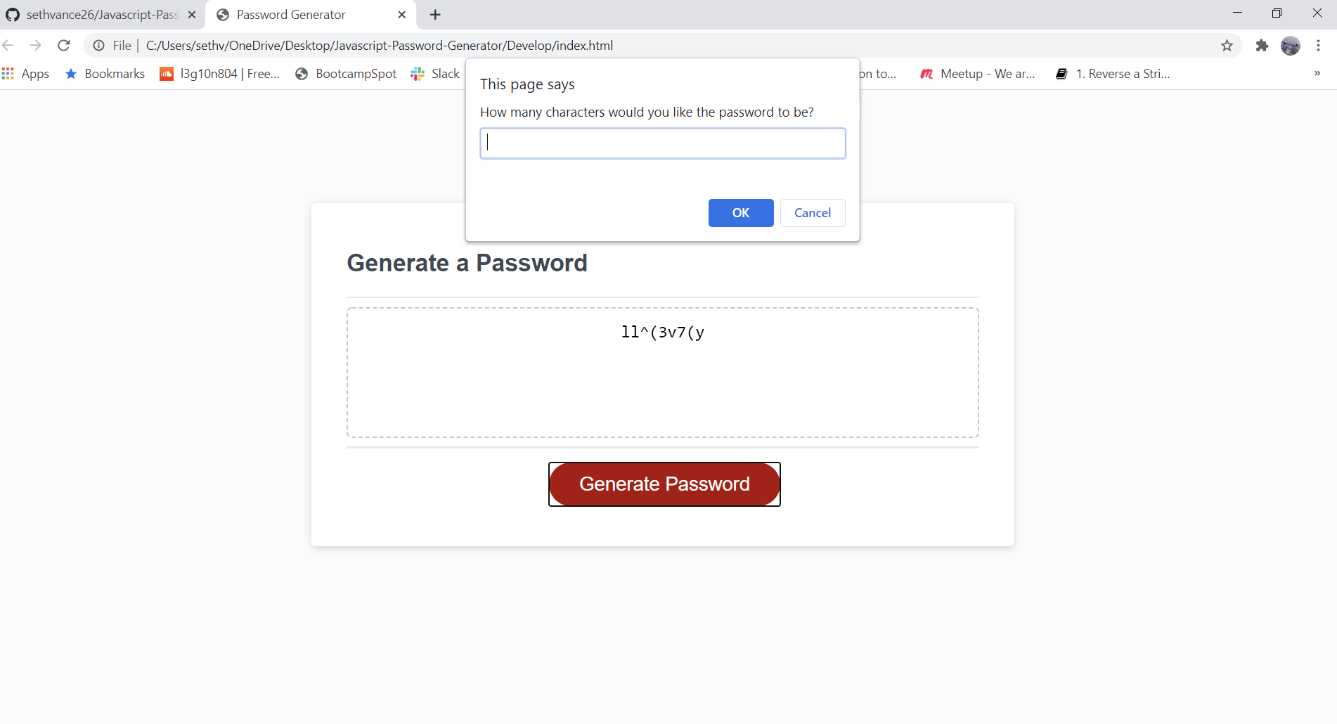 GitHub - sethvance26/Javascript-Password-Generator GitHub - sethvance26/Javascript-Password-Generator
