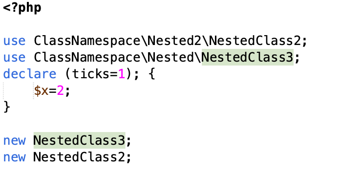 PHP Fix Imports issues with namespace/use placing · Issue #5578 · apache/netbeans · GitHub