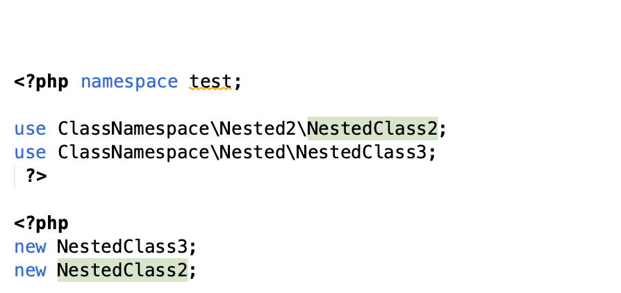 PHP Fix Imports issues with namespace/use placing · Issue #5578 · apache/netbeans · GitHub