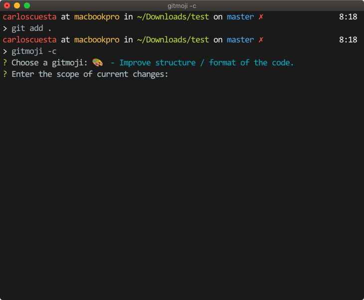 [Feature request]: Add --scope option to gitmoji -c command · Issue #465 · carloscuesta/gitmoji ...