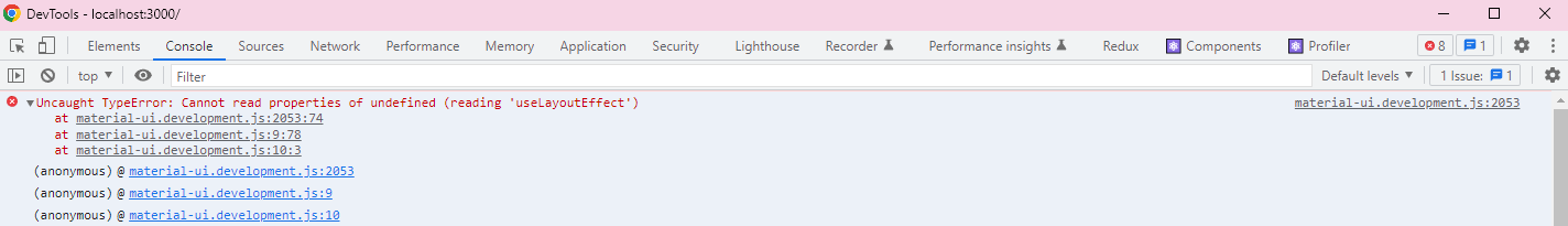 TypeError: Cannot read properties of undefined (reading 'useLayoutEffect') · Issue #35600 · mui ...