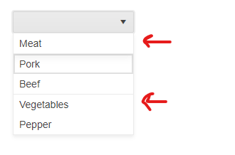 [Dropdowns] Missing proper group styling and empty item text handling. · Issue #3595 · telerik ...
