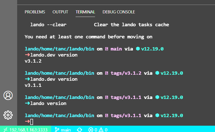 Lando commands fail silently when run from a code-server terminal (but work otherwise) · Issue ...