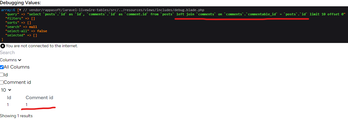 MorphTo relationship are missing join constraint on [model]_type · Issue #1189 · rappasoft ...