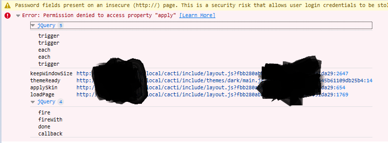 Management console page blank in FireFox · Issue #2611 · Cacti/cacti · GitHub