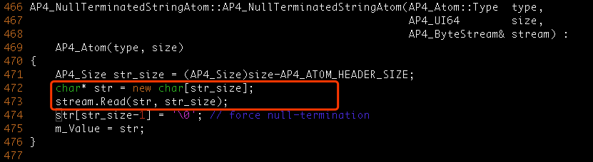 Buffer Overflow In Ap4 Nullterminatedstringatom · Issue 418 · Axiomatic Systems Bento4 · Github