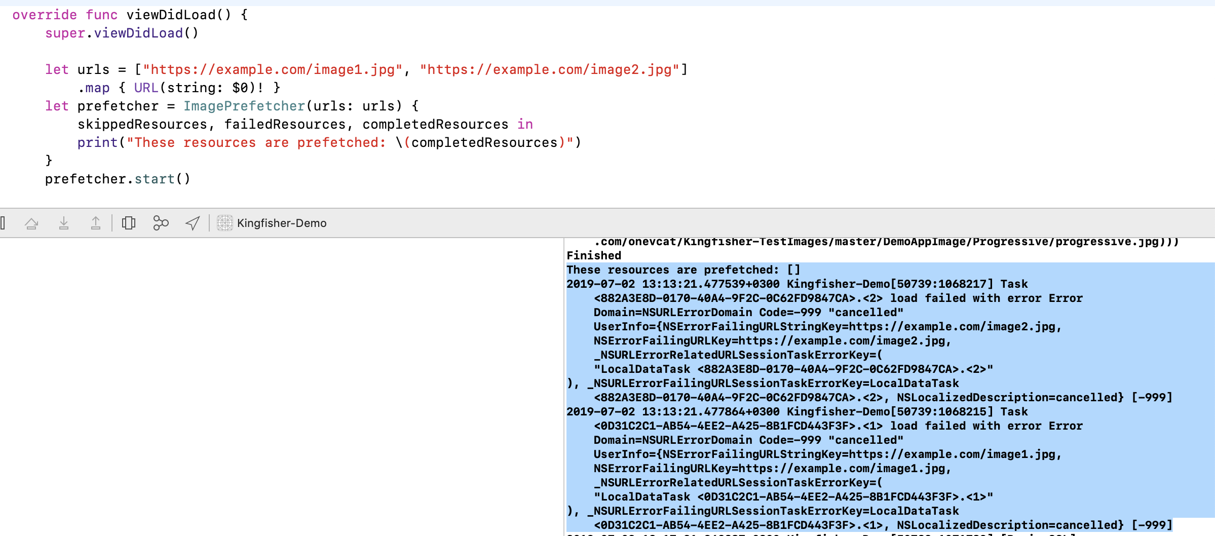 ImagePrefetcher Not Working · Issue #1227 · onevcat/Kingfisher · GitHub
