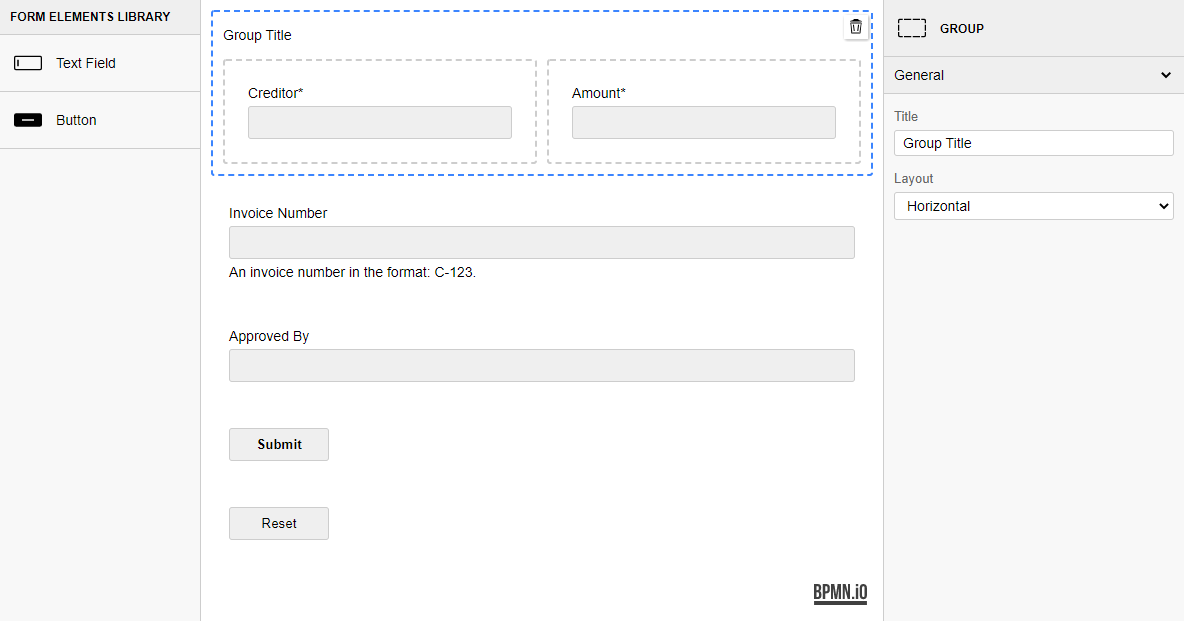 Add Basic Layout Component · Issue #47 · bpmn-io/form-js · GitHub