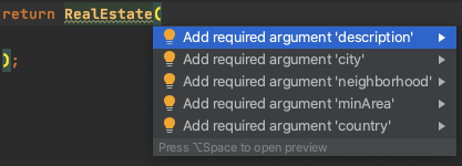 [Feature Request] add all required params option · Issue #5040 · flutter/flutter-intellij · GitHub