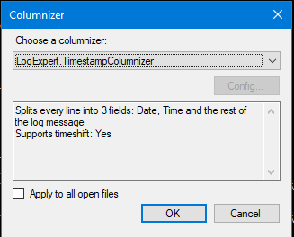 Set columnizer to "Default (single line)" by default? · Issue #128 · LogExperts/LogExpert · GitHub
