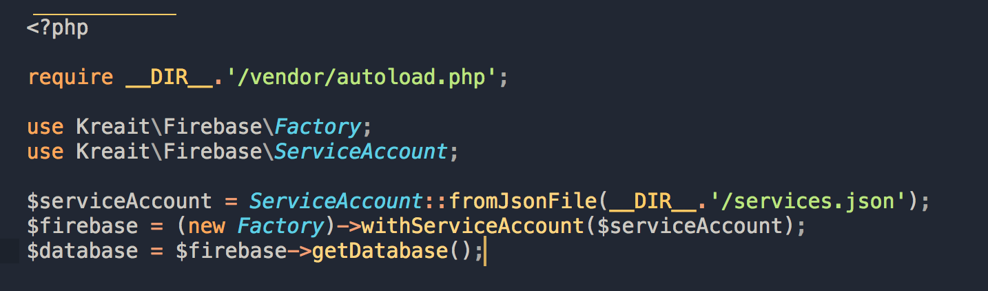 Call to undefined method Kreait\Firebase\Factory::getDatabase() · Issue #204 · kreait/firebase ...
