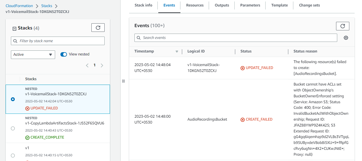 Unable to create more than one stack · Issue #100 · amazon-connect/voicemail-for-amazon-connect ...