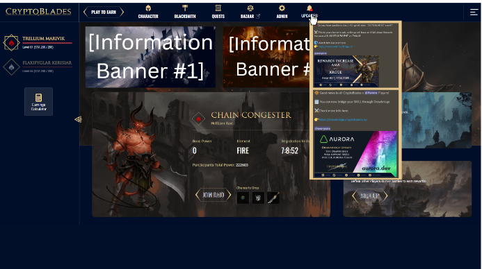[Feature] - notification center · Issue #1672 · CryptoBlades/cryptoblades · GitHub
