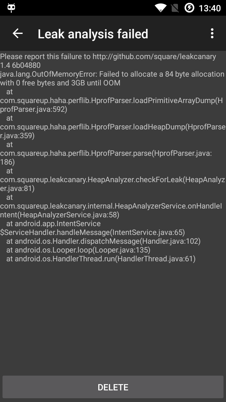 error report · Issue #839 · square/leakcanary · GitHub