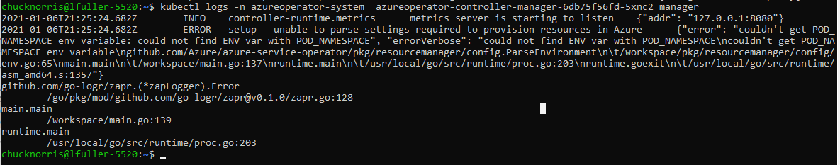 Unable To Bring Up Service Operator · Issue 1343 · Azureazure Service Operator · Github