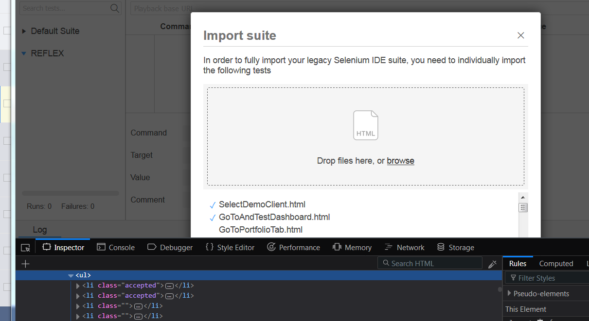 Unable to import legacy suite · Issue #224 · SeleniumHQ/selenium-ide · GitHub