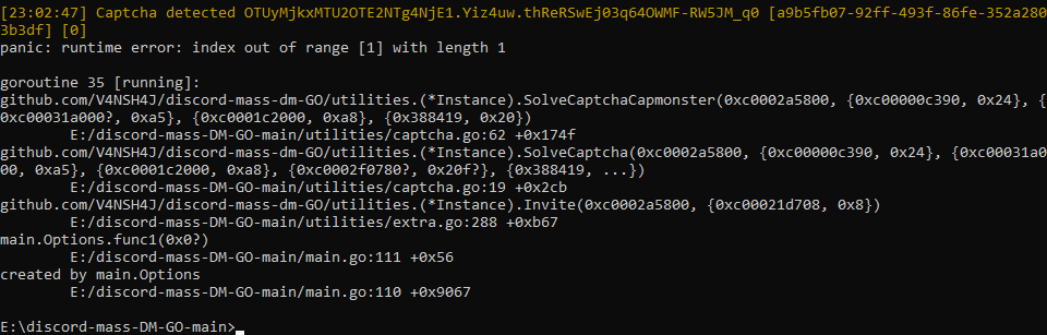 Captcha Error · Issue 495 · V4nsh4jdiscord Mass Dm Go · Github