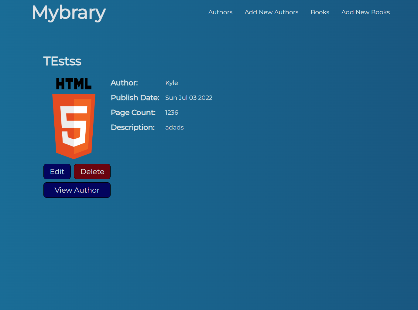 GitHub - AdamKj/Mybrary-App: Library application with basic CRUD operations regarding Authors ...