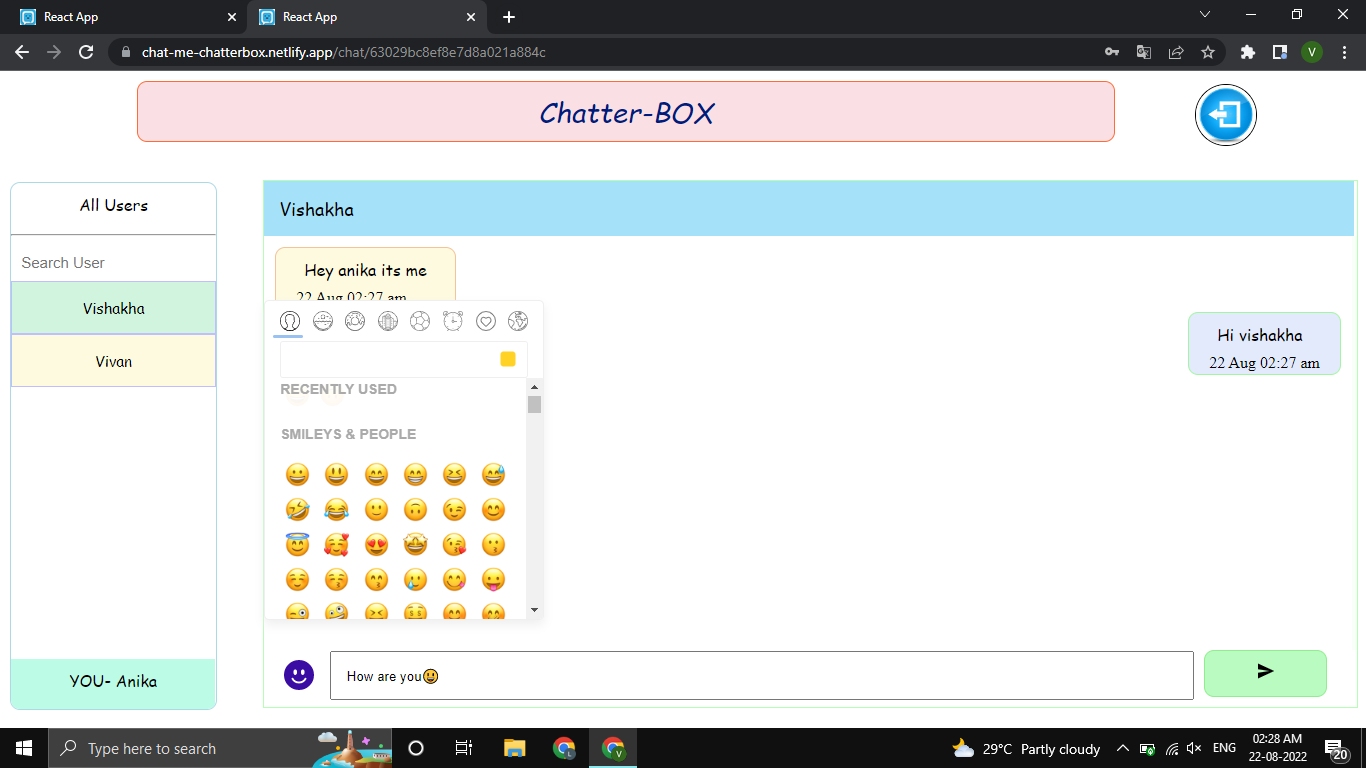 GitHub - vishakha-aggarwal/ChatterBox: A peer to peer online chat ...