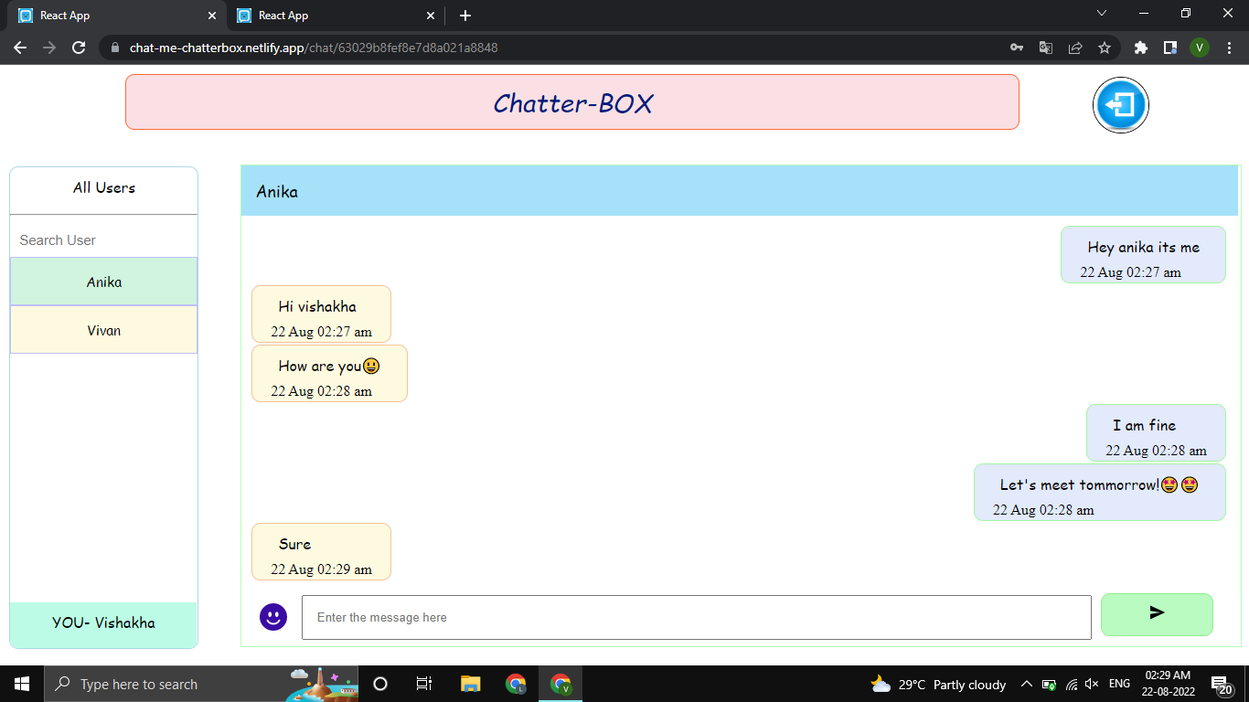 GitHub - vishakha-aggarwal/ChatterBox: A peer to peer online chat application built using web ...
