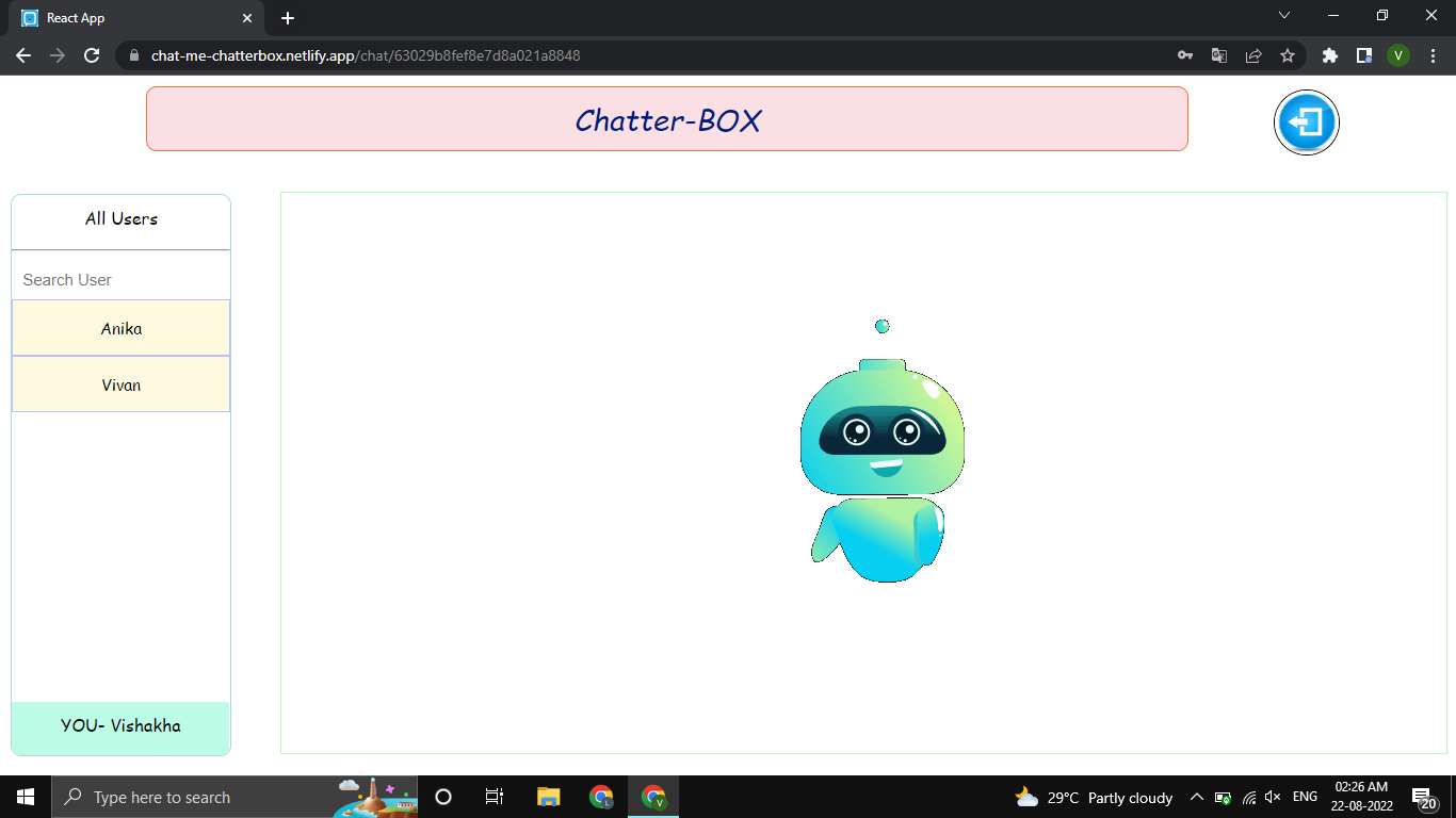 GitHub - vishakha-aggarwal/ChatterBox: A peer to peer online chat application built using web ...