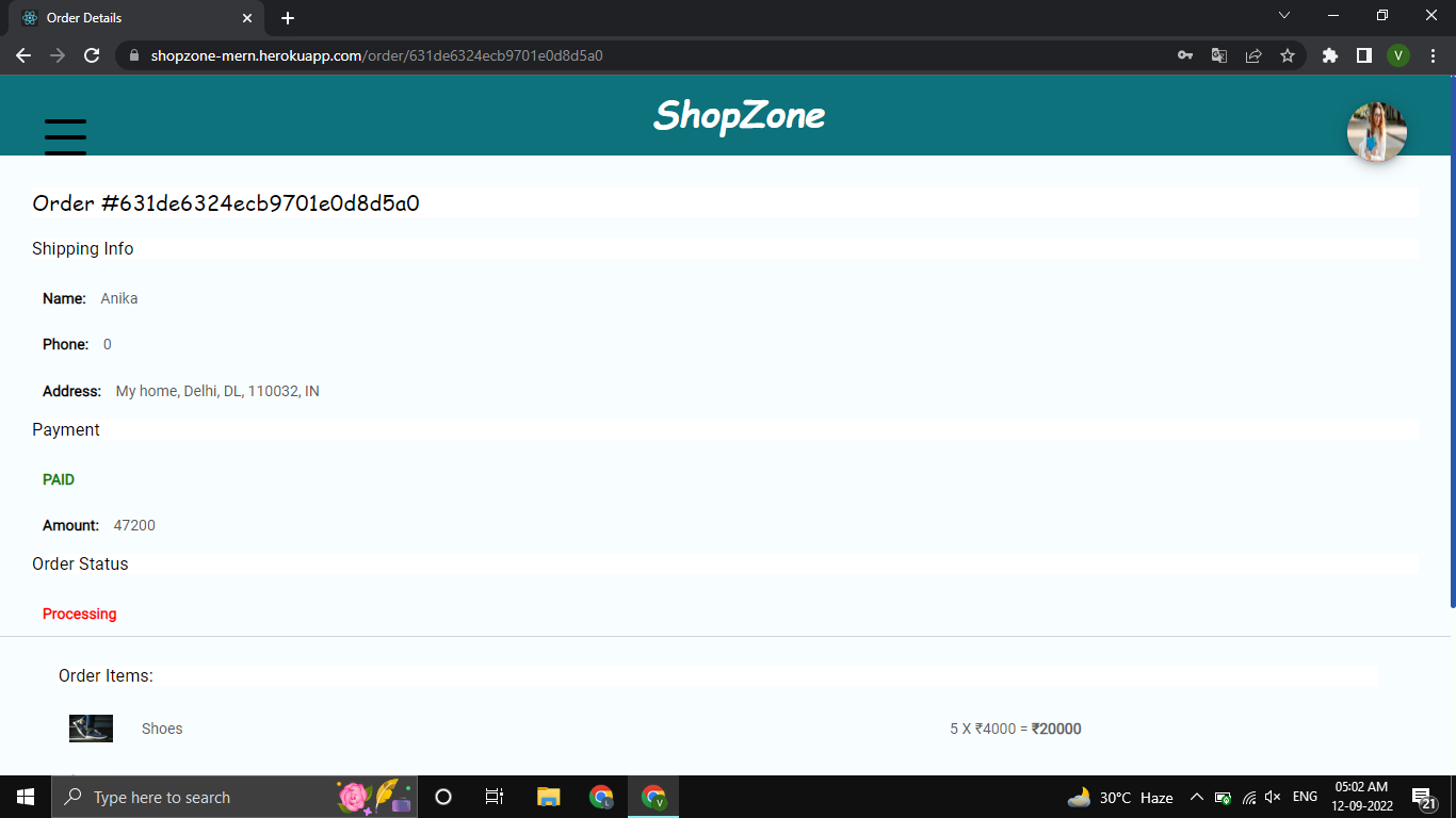 GitHub - vishakha-aggarwal/Shopzone: An end-to-end online shopping platform in which goods are ...