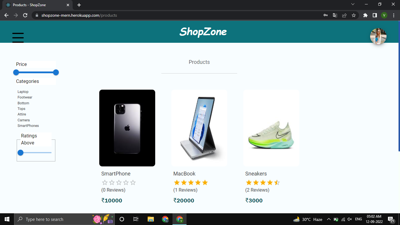 GitHub - vishakha-aggarwal/Shopzone: An end-to-end online shopping platform in which goods are ...