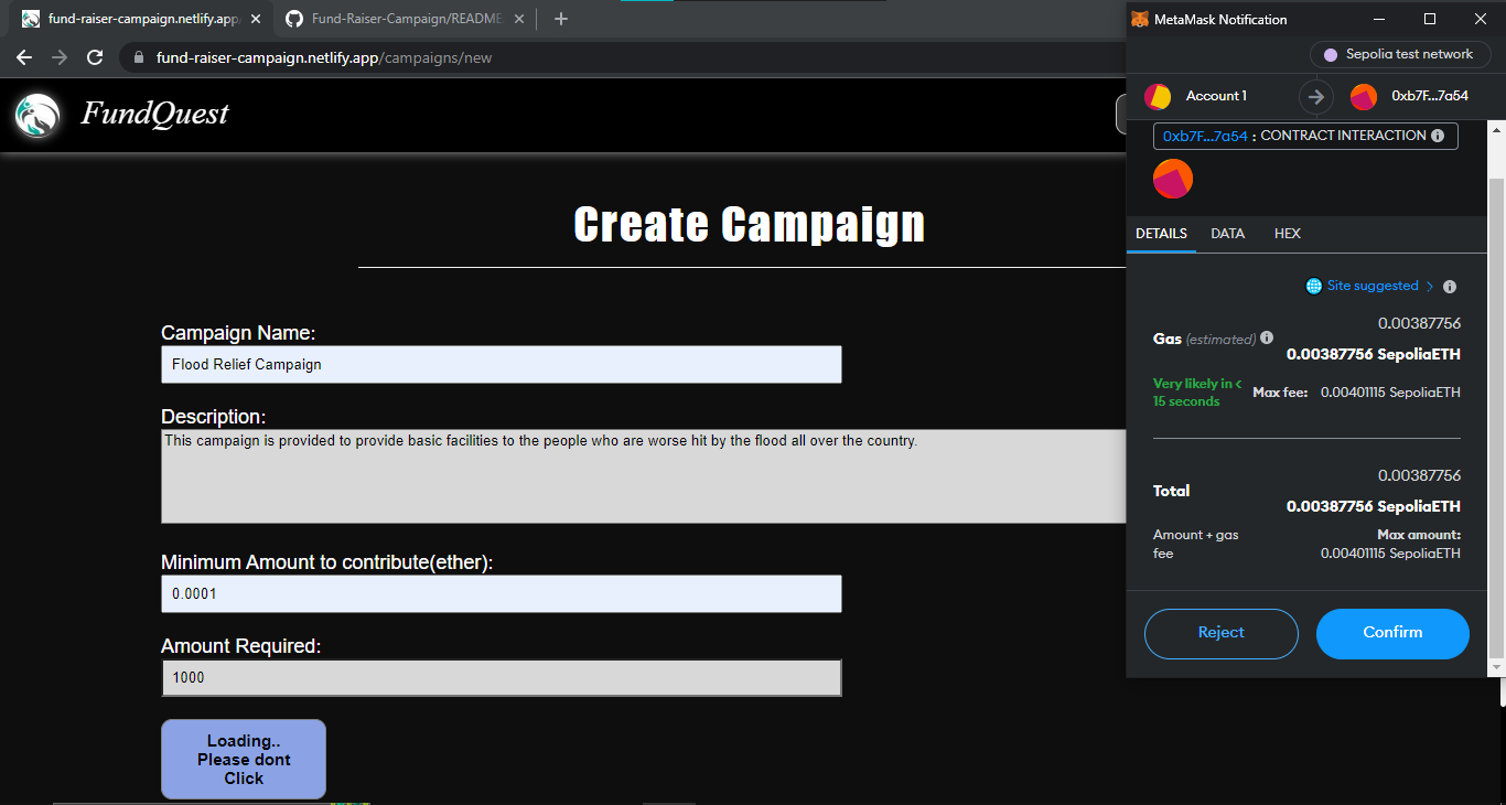 GitHub - vishakha-aggarwal/Fund-Raiser-Campaign: A Blockchain based ...