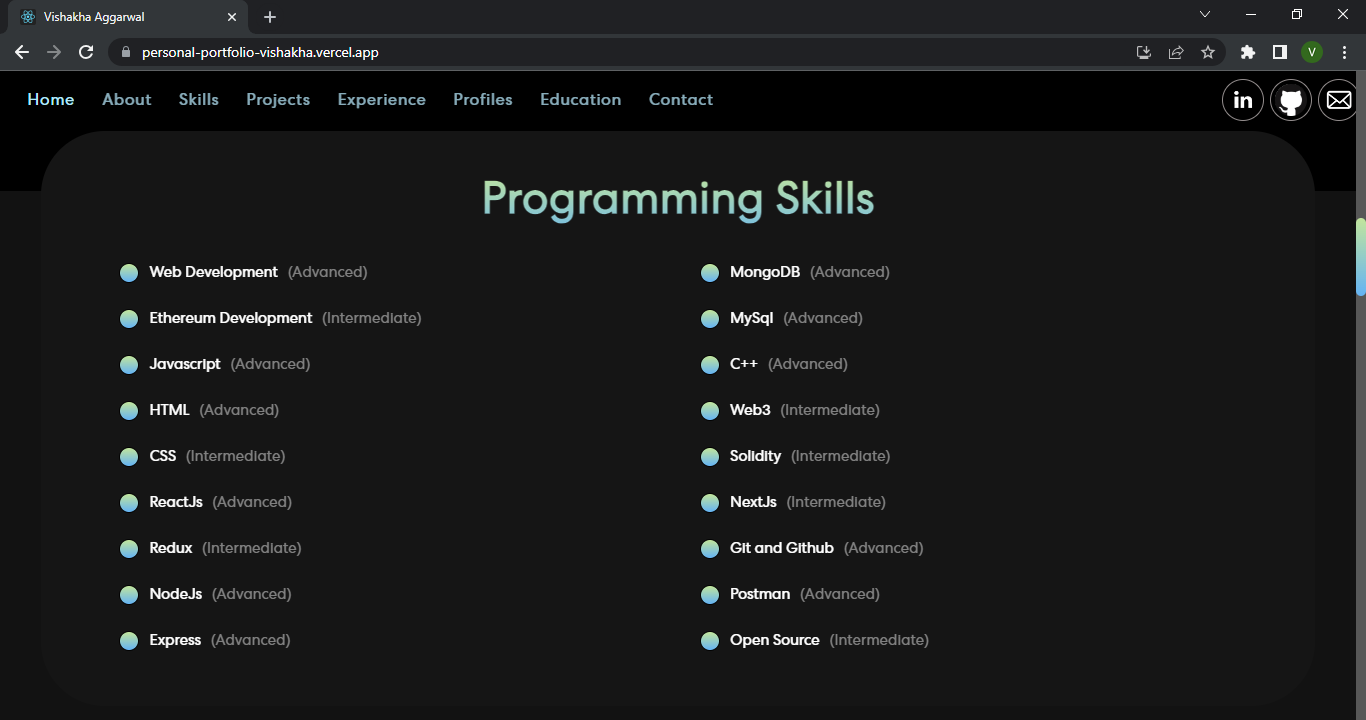 GitHub - vishakha-aggarwal/Personal-portfolio: Personal portfolio website built with ReactJs ...